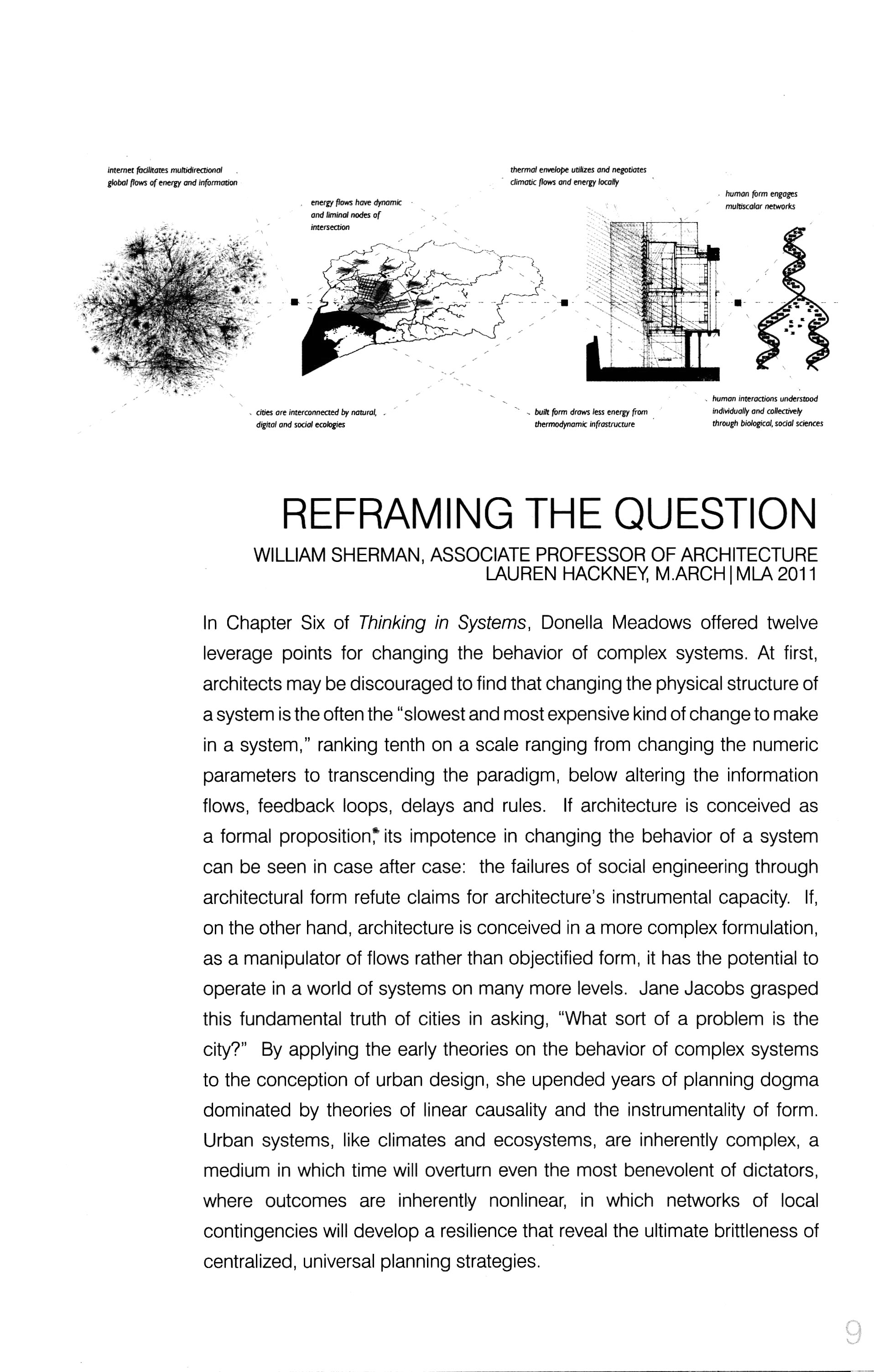 Reframing the Question | William Sherman Architect